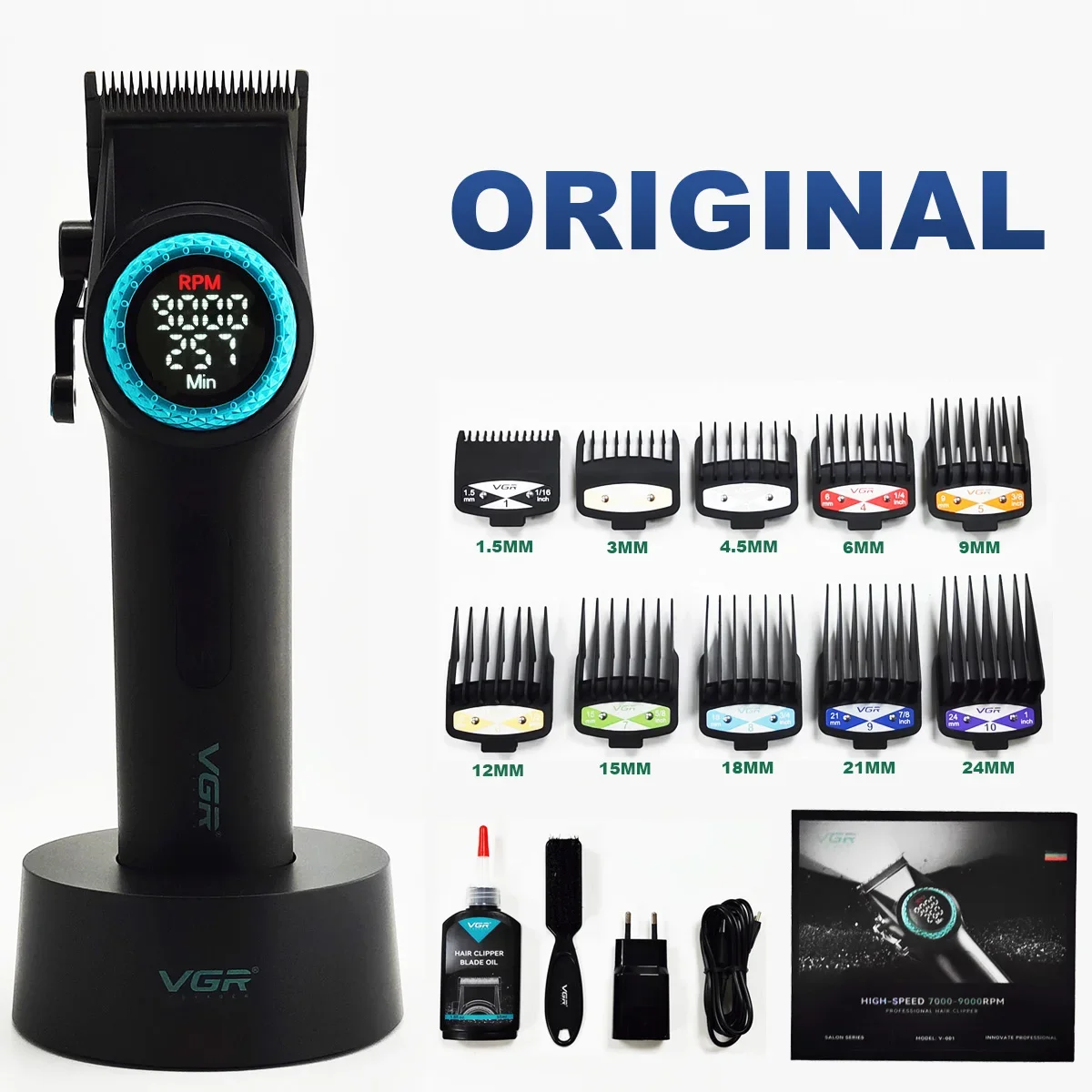 VGR Professional Hair Clipper V-001 - Beauty Supply PR