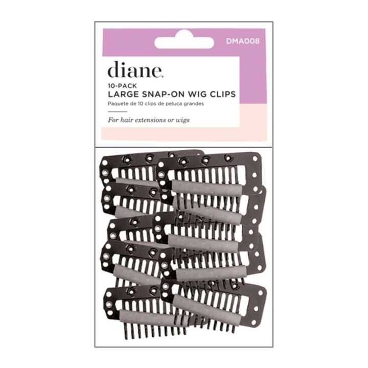 Diane 10 pack Large Snap-On Wig Clips - Beauty Supply PR