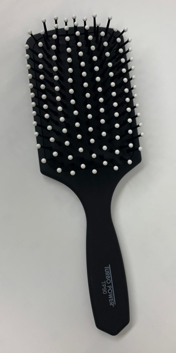 Turbo Power Rubberized Large Paddle Brush - Beauty Supply PR